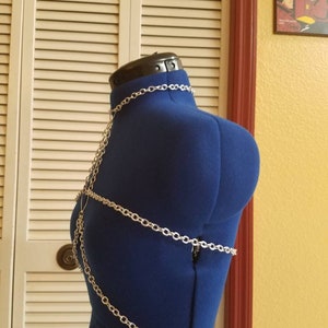 Basic Chain Heart Chest Harness - Etsy