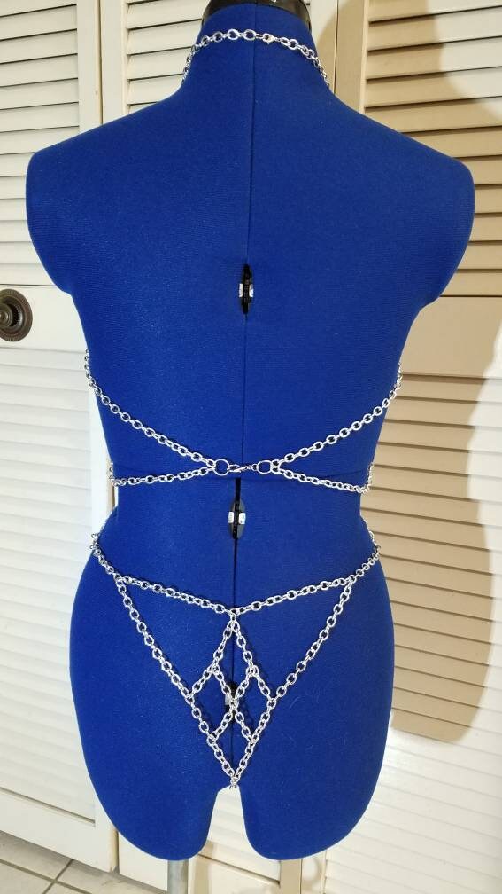 Running Diamonds Chain Full Body Harness Body Cage - Etsy