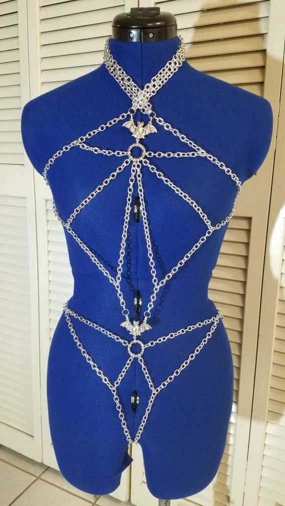Vampiress Chain Full Body Harness. | Etsy
