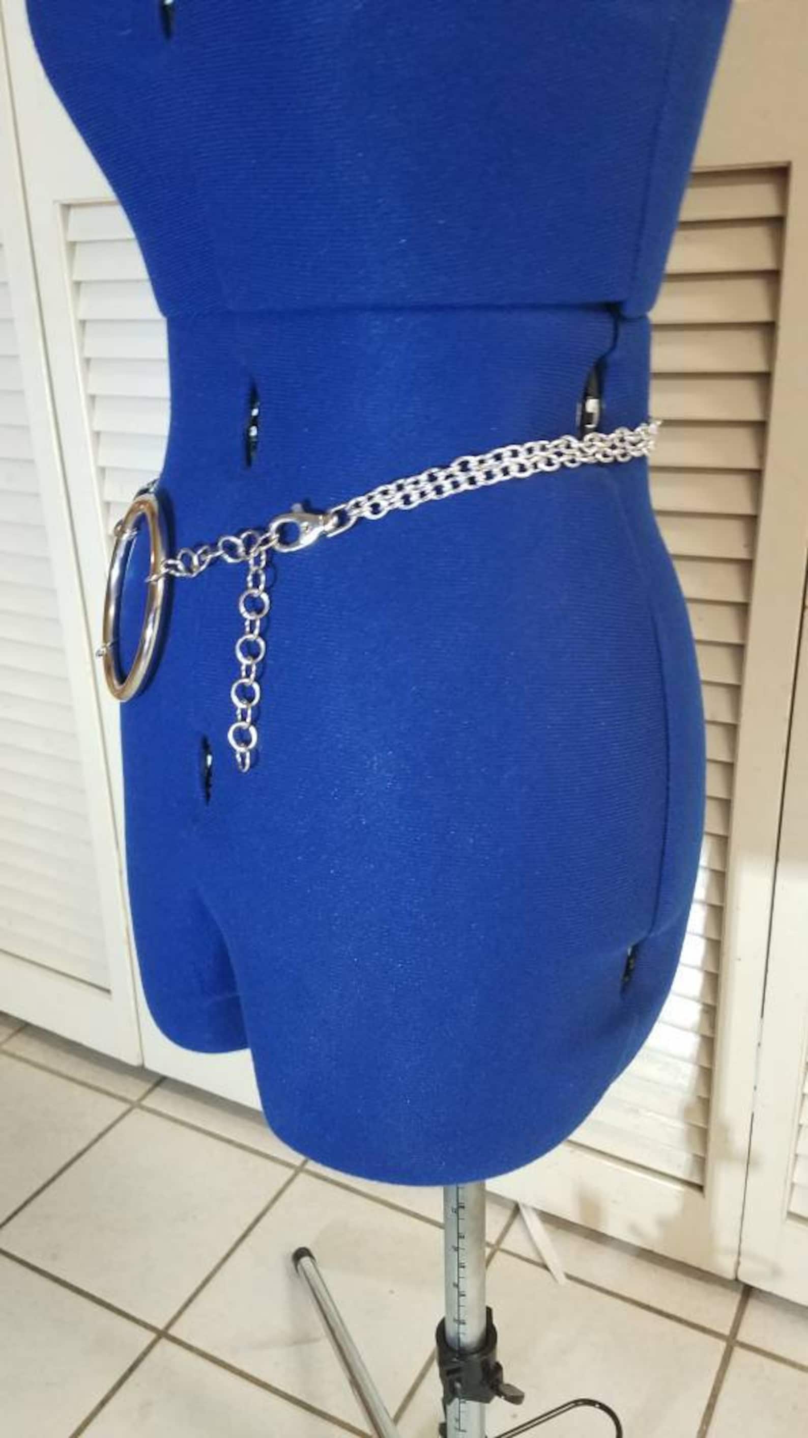 Adjustable Silver Chain Belt - Etsy