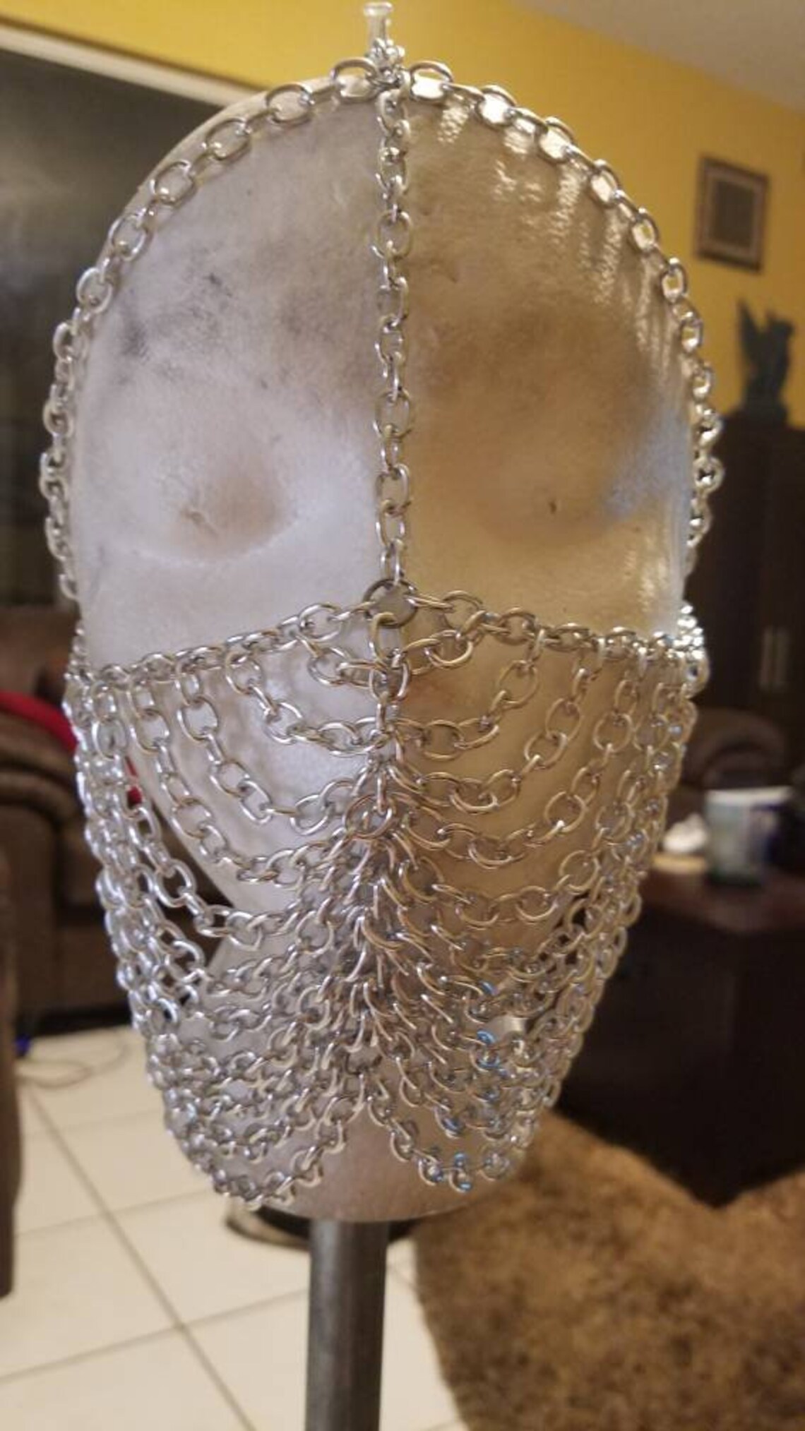 Chain face masks full face and half and half face | Etsy