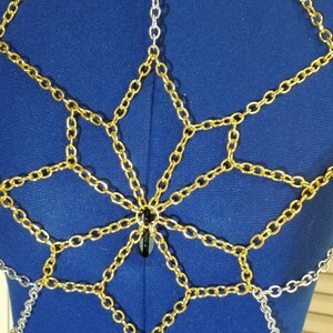 Captain Marvel Inspired Gold and Silver Chain Chest Harness - Etsy