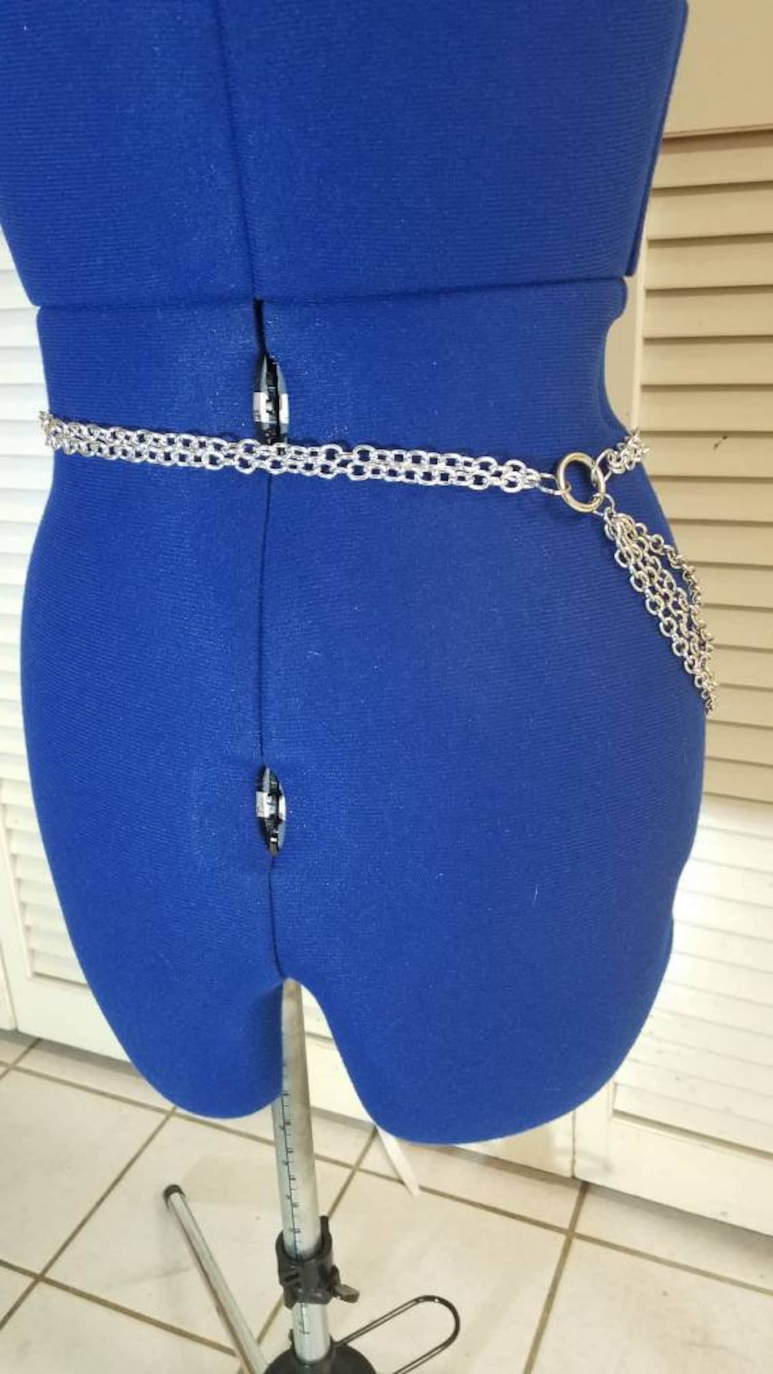 Adjustable Silver Chain Belt - Etsy