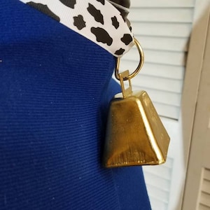 Cow Print Ribbon and Cowbell Collar - Etsy