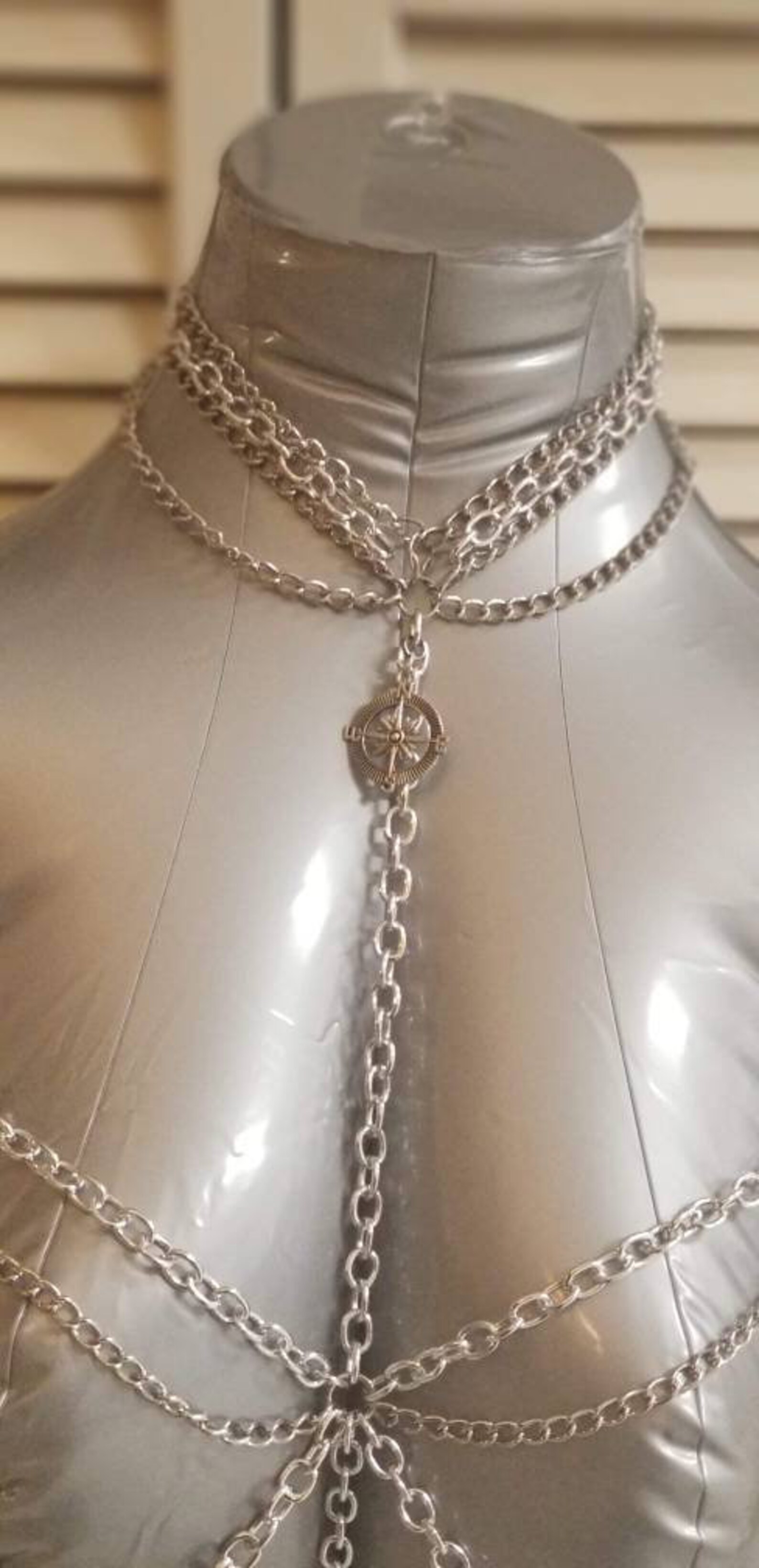Hand Made Chain Layered Teddy Harness Body Cage. Bdsm Goth | Etsy