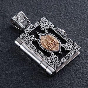 Silver Amulet, Allah Necklace, Islamic Jewelry Men, Islamic Talisman ...