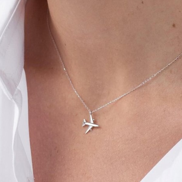 Airplane Necklace - Etsy