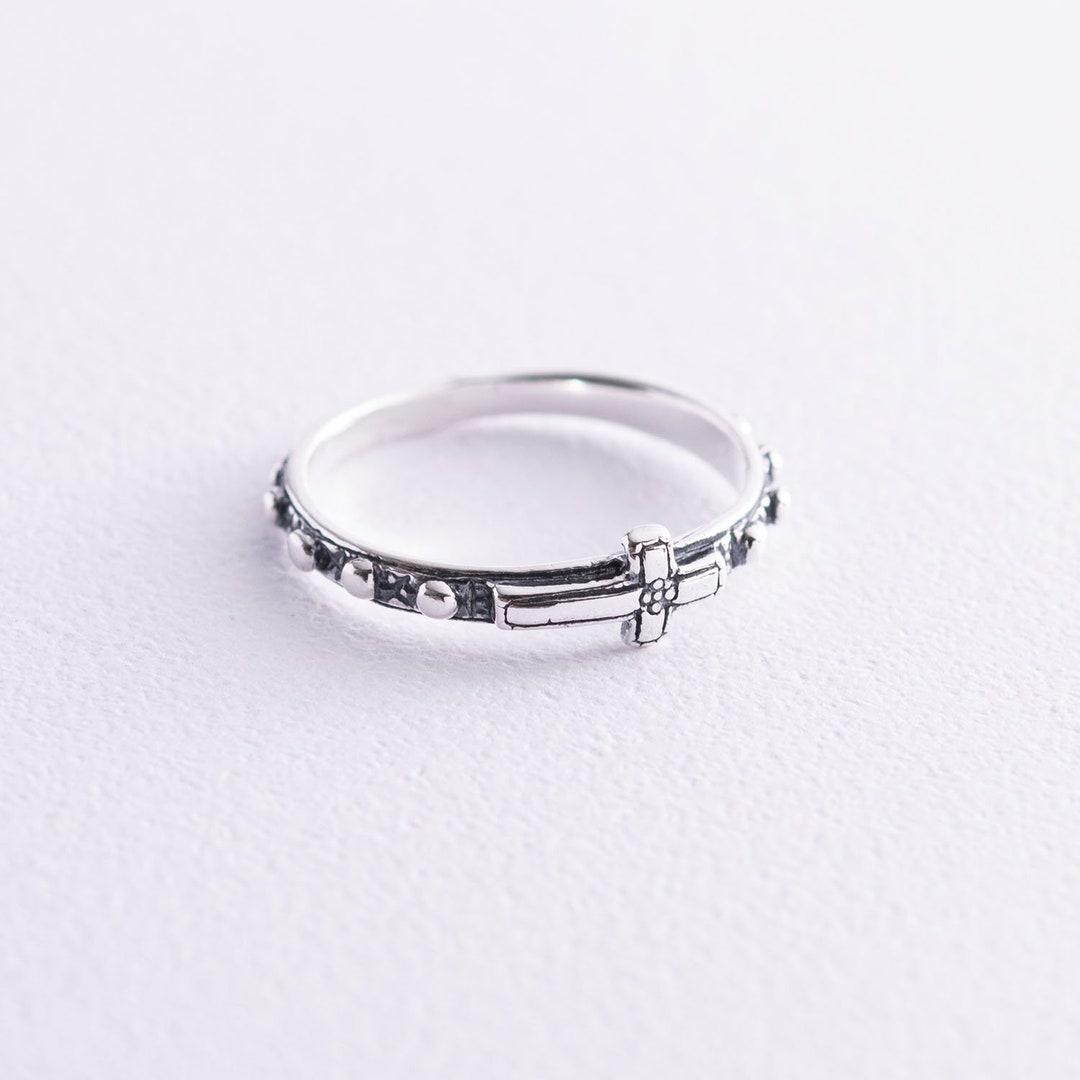 RELIGIOUS BAND, CROSS Sign Ring, Minimalist Aesthetic Band Ring Gift ...