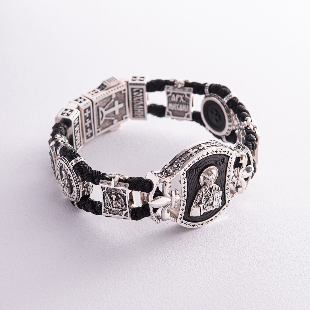 Religious Sterling Silver Cross Chain Bracelet, Christian Charms ...