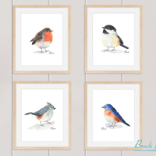 Bird Art Printable Wall Art Set Instant Download Small Bird | Etsy