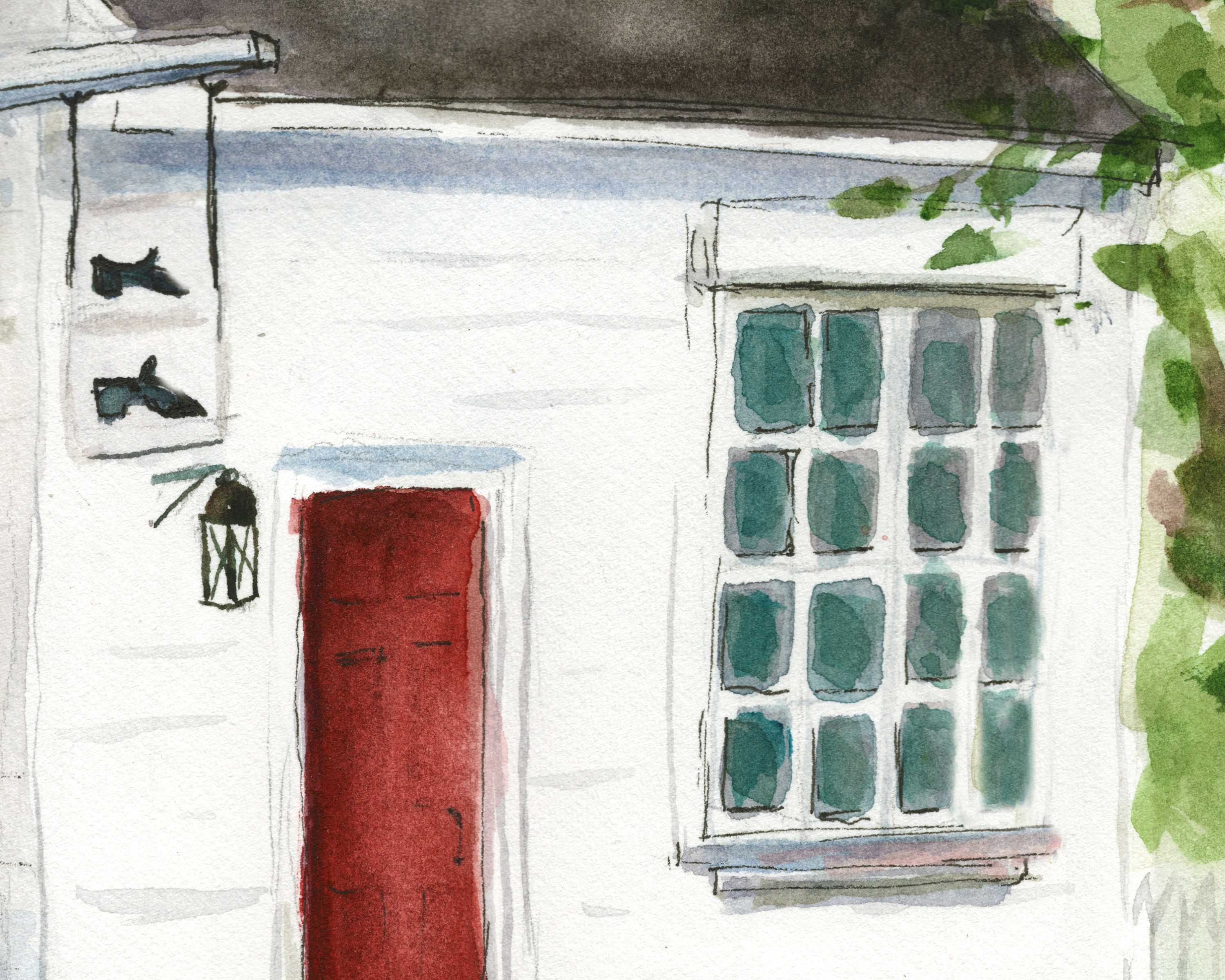 Colonial Shoemaker Painting