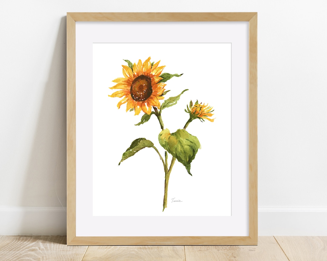 Wild Sunflowers, Printable Art, Large Painting of Sunflowers, Fine Art ...