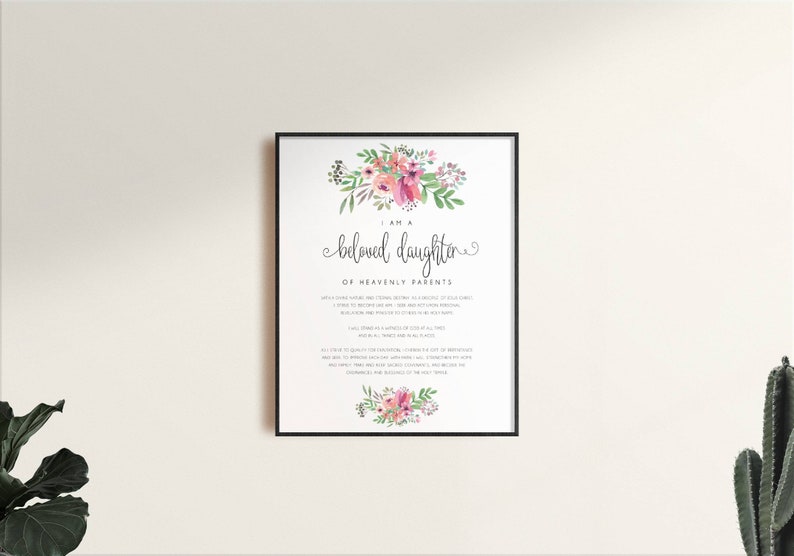 LDS Young Women Theme Pink Floral Theme LDS Printable Young - Etsy