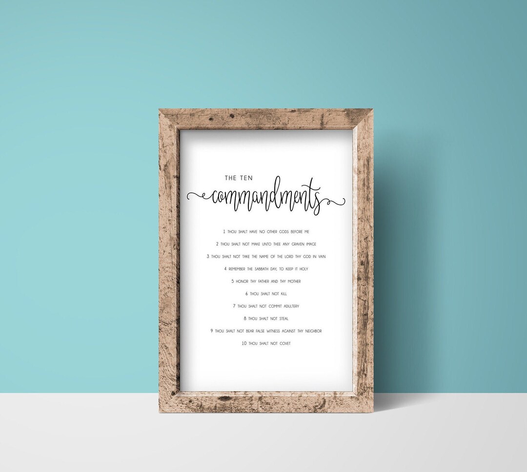 The Ten Commandments Religious Home Decor LDS Decor LDS - Etsy