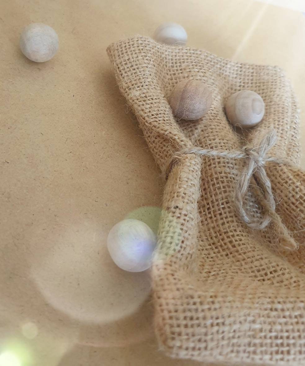 Cedar Wood Moth Balls in Hessian Sack. Repellent Wardrobe - Etsy UK