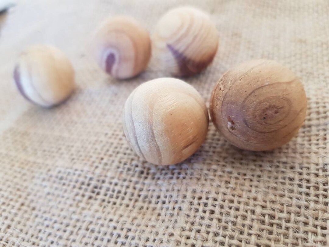 Cedar Wood Moth Balls in Hessian Sack. Repellent Wardrobe - Etsy UK