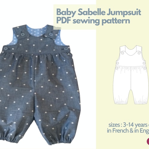 Baby Dungarees Sewing Pattern PDF 3 to 24 Months - Etsy