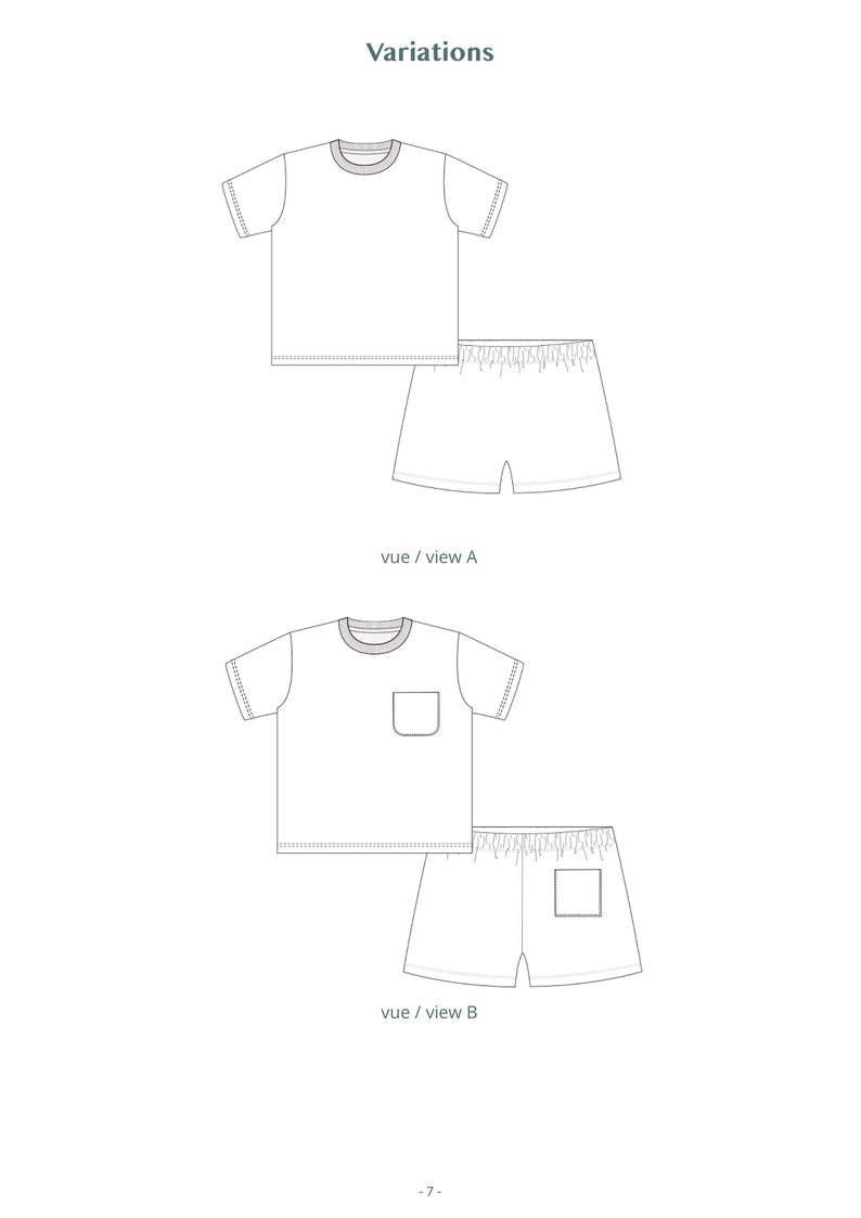Sewing Pattern Jersey Pyjamas for Children 3 to 14 Years - Etsy