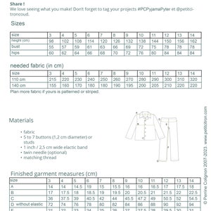 Children Pyjamas Sewing Pattern PDF 3 to 14 Years Old - Etsy Australia