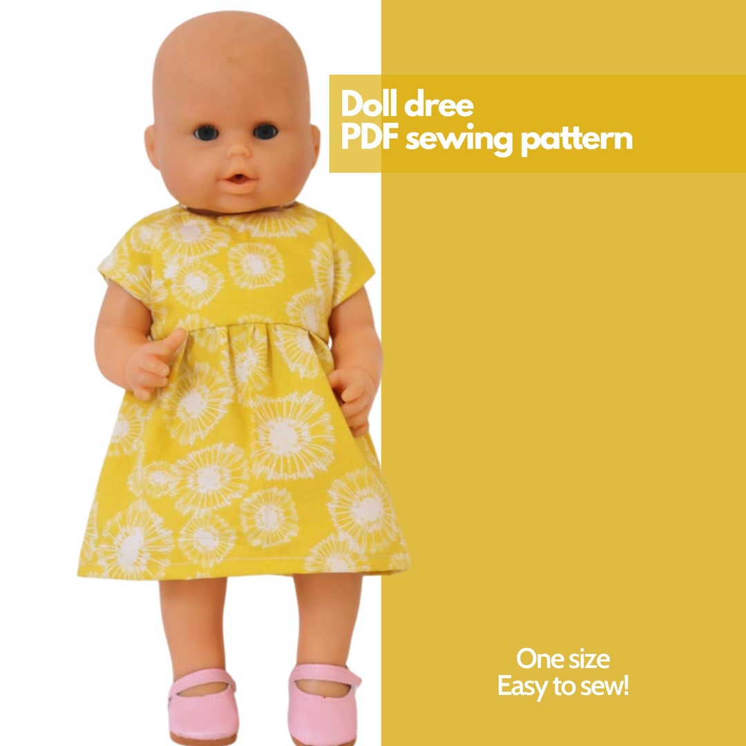 Doll Dress Sewing Pattern - 32 to 35 Cm - Instant PDF Download, Kids ...