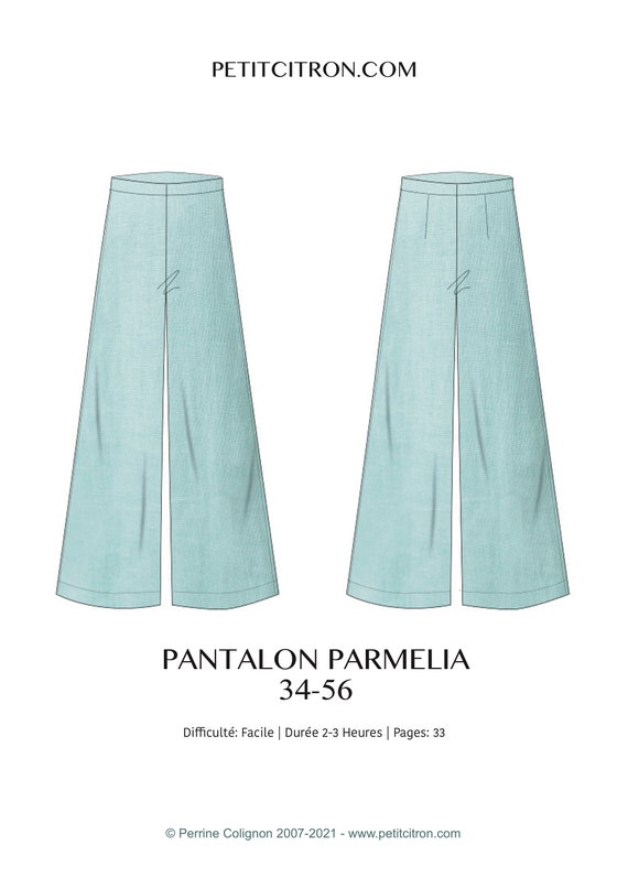 Sewing Pattern Wide Legged Pants Trousers Patron De - Etsy