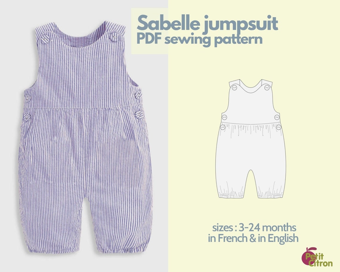 Baby Dungarees Sewing Pattern PDF 3 to 24 Months | Etsy