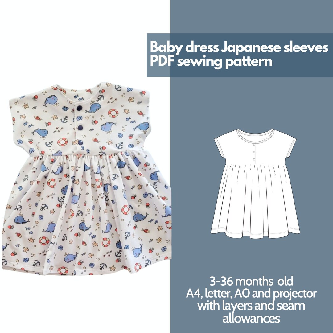 Sewing Pattern - Jersey Dress for Children - 3 to 14 Years Old ...