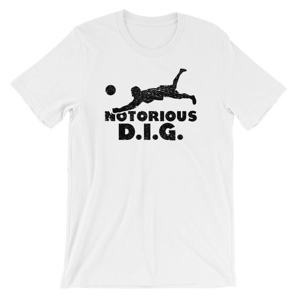 Volleyball Team Shirt Distressed Volleyball Shirt Notorious D.I.G ...