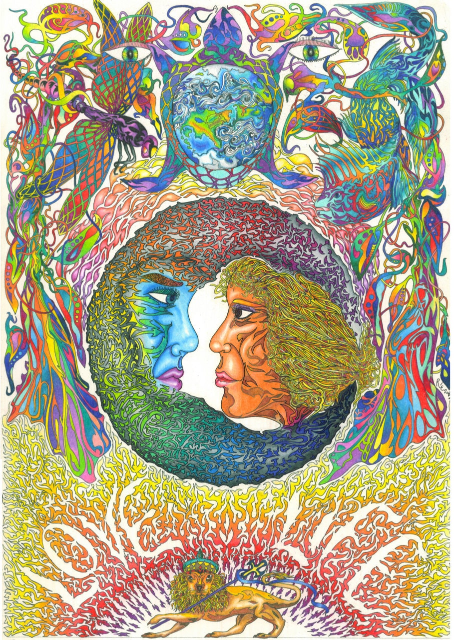 Psychedelic Love Drawing