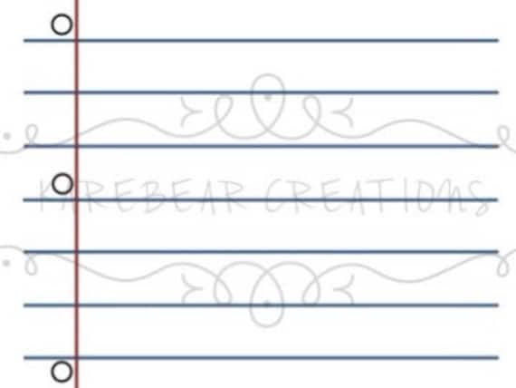 Notebook Paper Digital File SVG PNG - Etsy