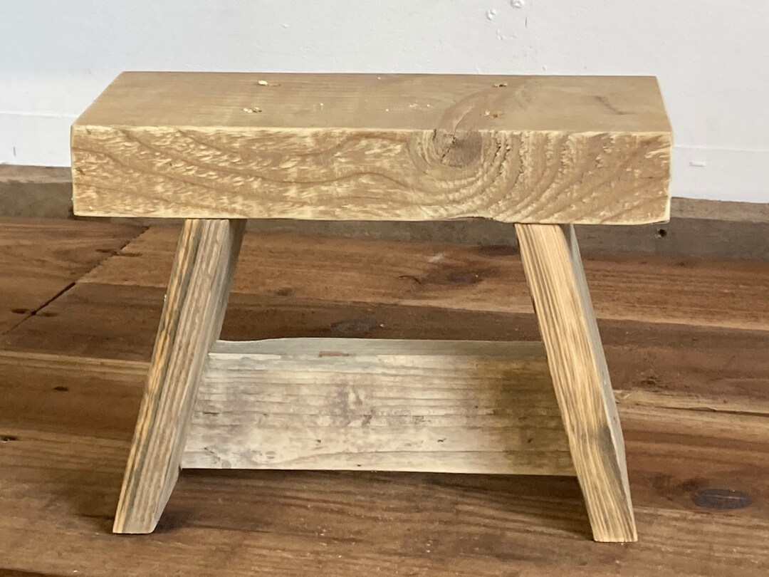 Handmade, Rustic Reclaimed Wooden Step Stool - Etsy UK