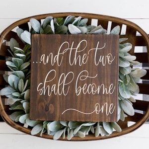 Two Shall Become One/ephesians 5:31/wedding Bible Verse Wood Bible ...
