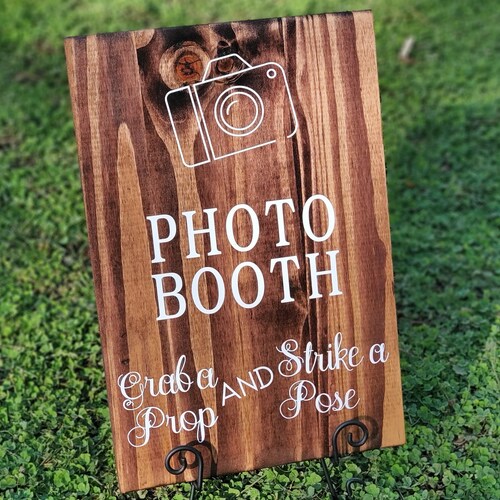 Photo Booth Sign/grab a Prop Sign/strike a Pose Sign/wedding - Etsy