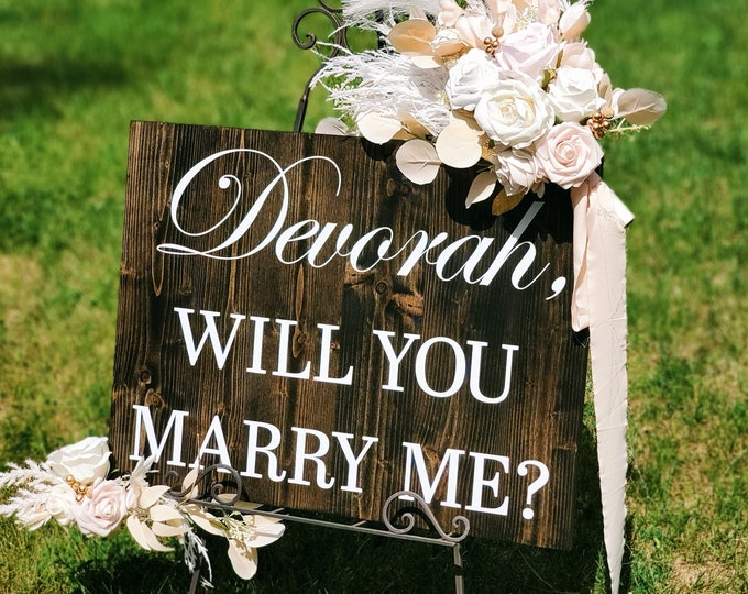 Will You Marry Me Sign/ Personalized Marriage Proposal Sign/ Engagement ...