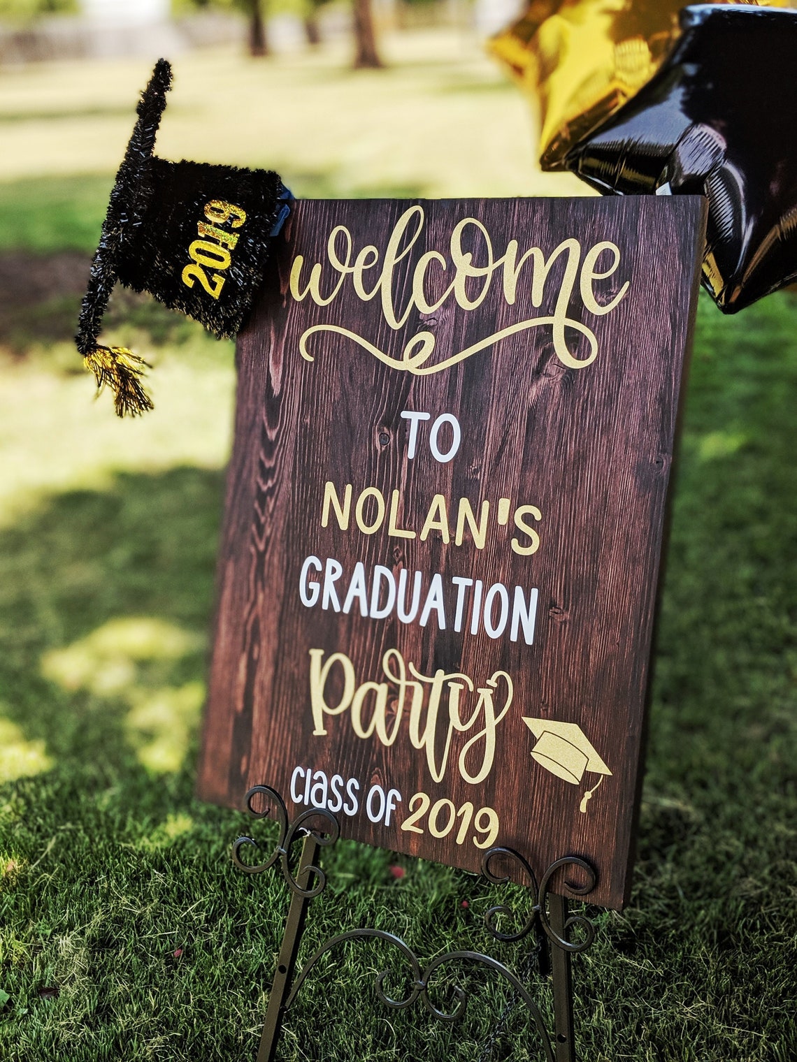 Grad Party Sign/graduation Party Sign/ Wood Grad Sign/ Grad - Etsy