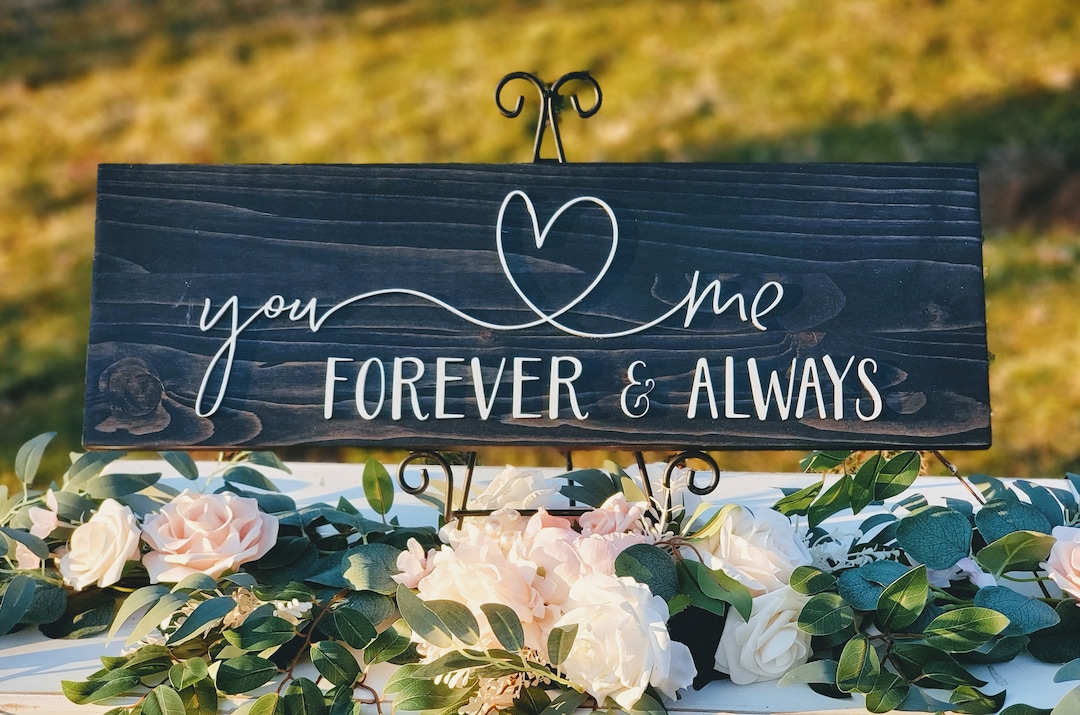 You & Me Forever and Always/3d Wood Love Sign/3d Wedding Forever Sign ...