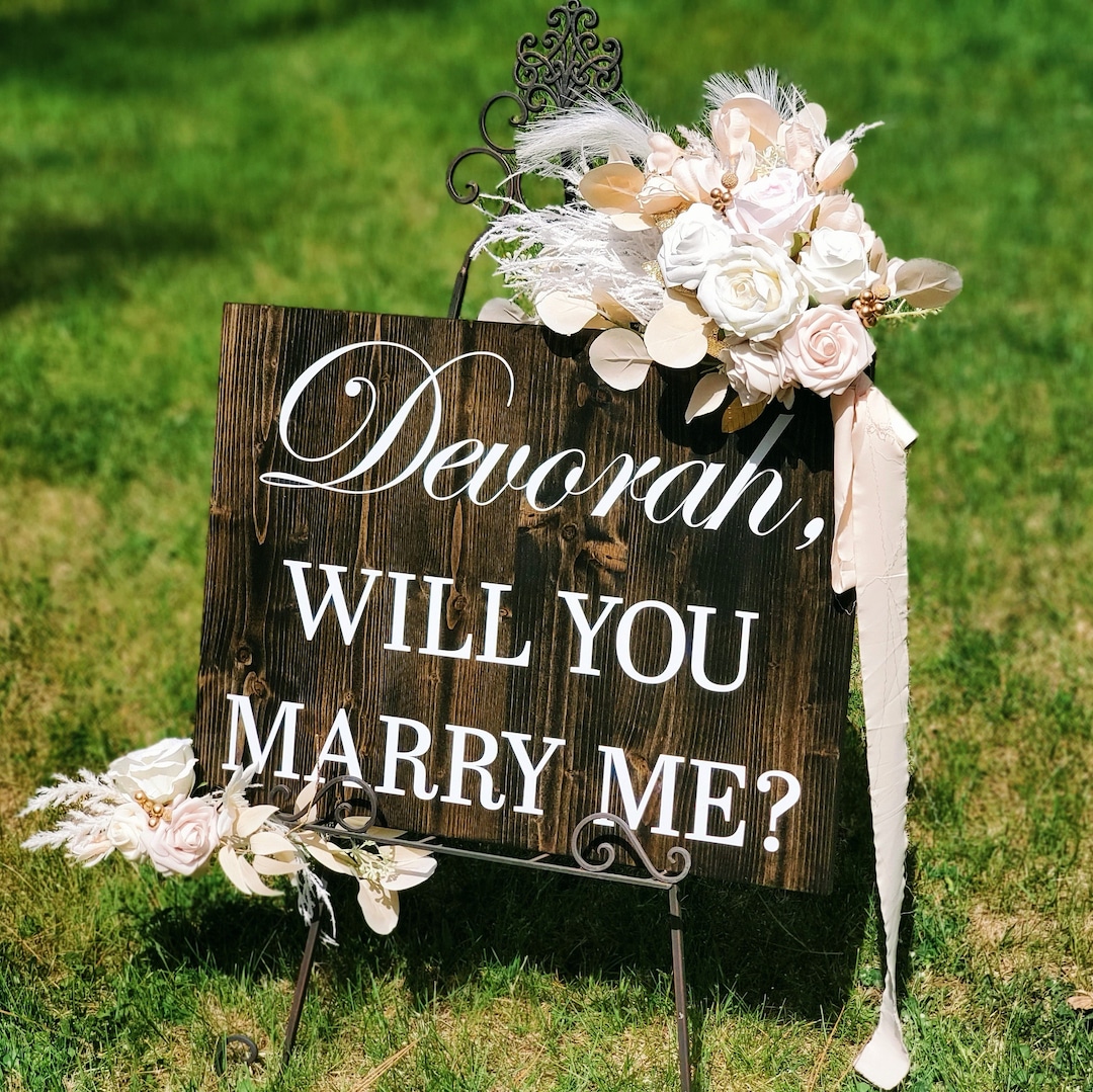 Will You Marry Me Sign-personalized Marriage Proposal Sign-engagement ...