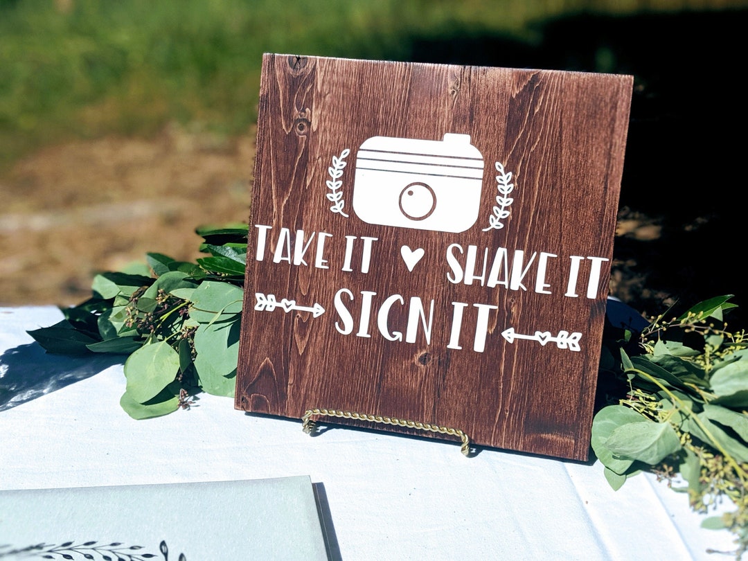 Take It Shake It Sign It/polaroid Guest Book Sign/wedding Guest Book ...