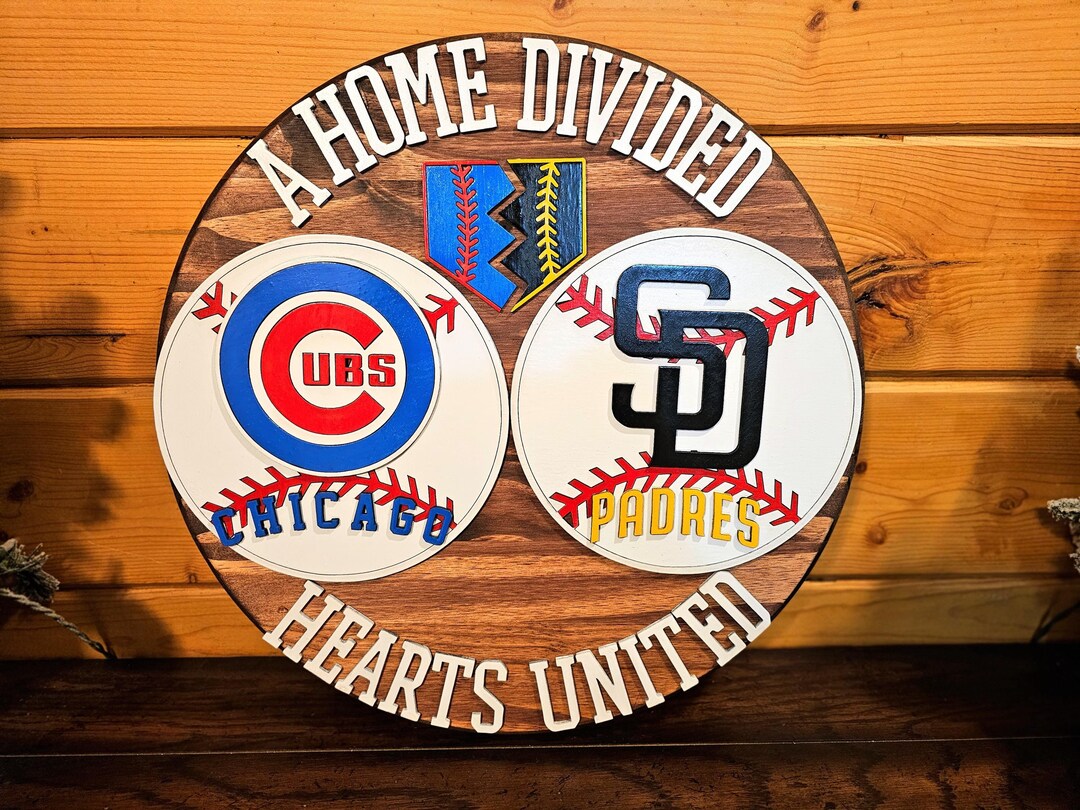 Baseball Home Divided Sign/house Divided Baseball Team Sign/ MLB Team ...