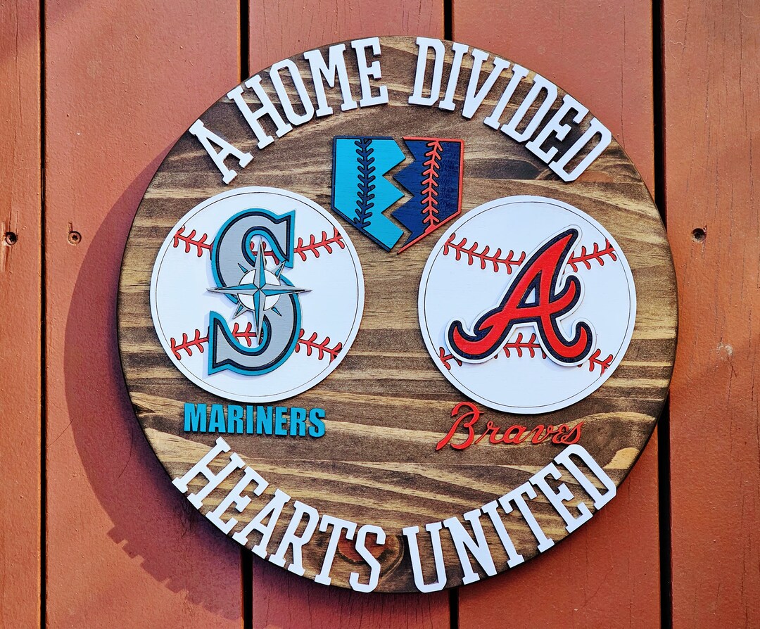 Baseball Home Divided Sign/house Divided Baseball Team Sign/ MLB Team ...