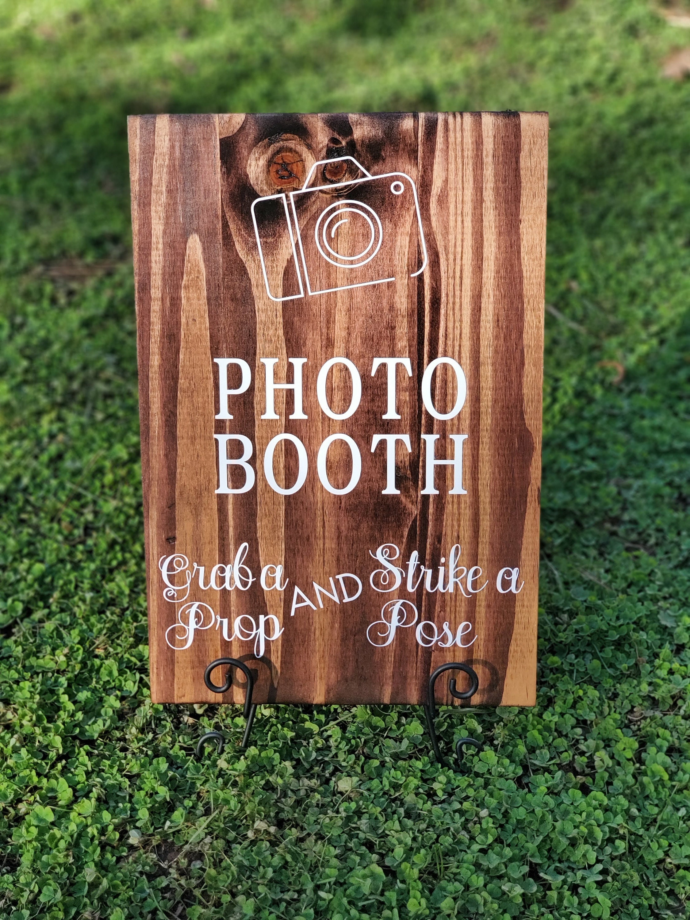 Photo Booth Sign/grab a Prop Sign/strike a Pose Sign/wedding - Etsy