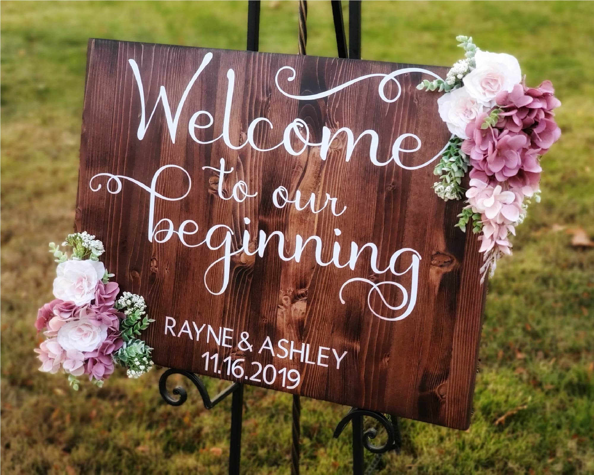 Welcome to Our Beginning/our Beginning Sign/wedding Welcome | Etsy