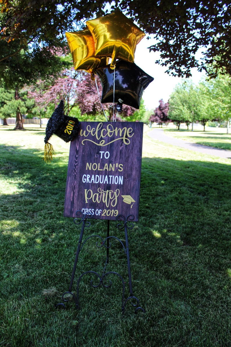 Grad Party Sign/graduation Party Sign/ Wood Grad Sign/ Grad - Etsy