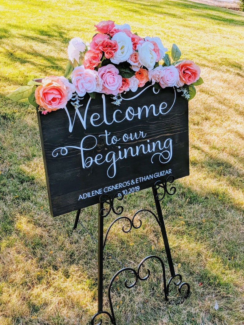 Welcome to Our Beginning/our Beginning Sign/wedding Welcome - Etsy