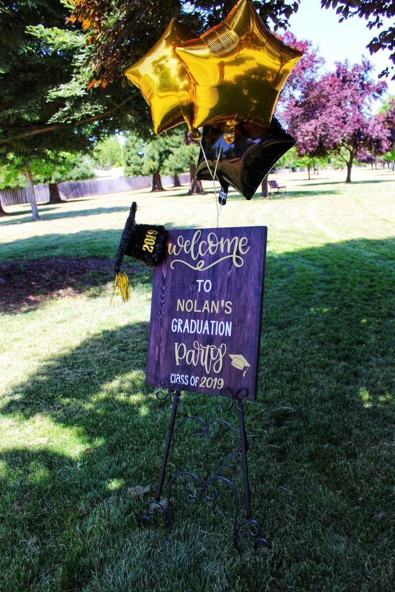 Grad Party Sign/graduation Party Sign/ Wood Grad Sign/ Grad - Etsy