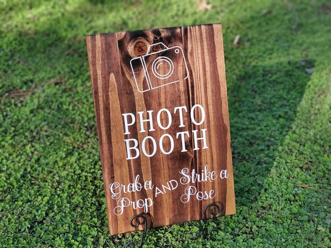 Photo Booth Sign/grab a Prop Sign/strike a Pose Sign/wedding Photo ...
