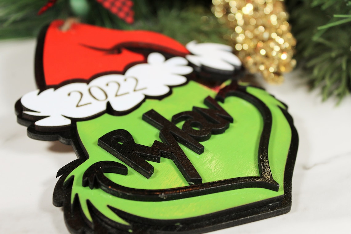 Grinch Personalized Ornament/ Grinch Name Ornament/ Kids - Etsy