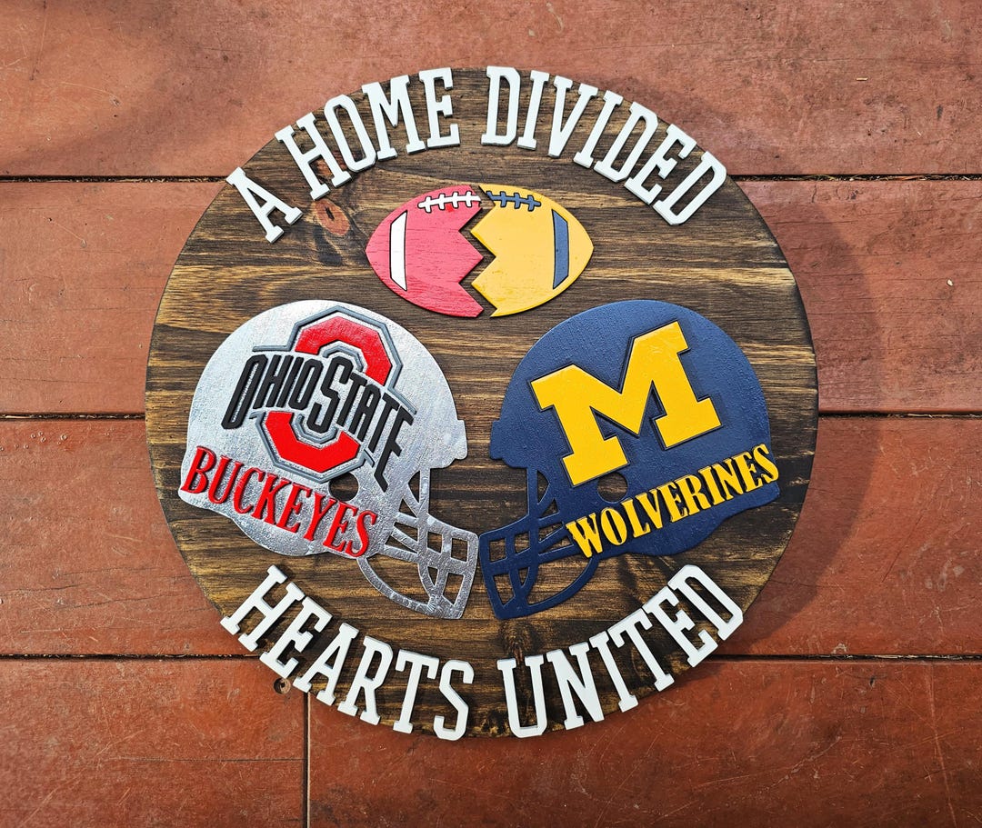 Home Divided College Football Sports Sign/ Rival Football Sign ...
