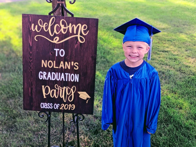 Grad Party Sign/graduation Party Sign/ Wood Grad Sign/ Grad Welcome ...