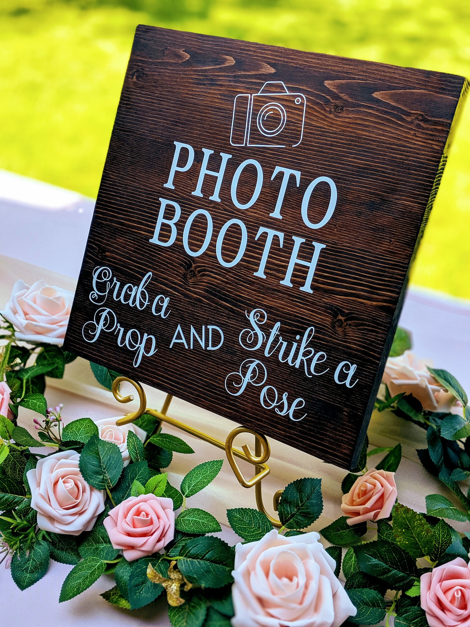 Photo Booth Sign/grab a Prop Sign/strike a Pose Sign/wedding - Etsy